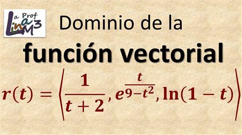 Dominio De Una Función Vectorial Función Rt La Prof Lina M3 Youtube