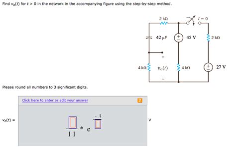Solved Find Vo T For T 0 In The Network In The Chegg Com
