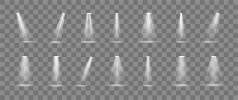 Premium Vector Vector Set Of Light Light Source Studio Lighting