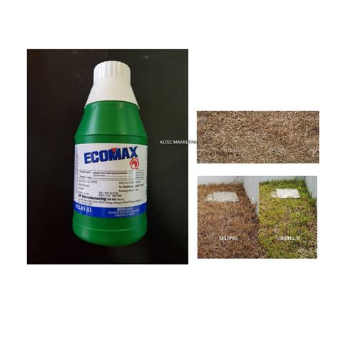 Ecomax Herbicide Racun Rumput 41 Glyphosate Racun Lalang 1l Shopee