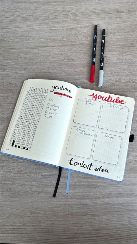 Bullet Journal Youtube Posting Tracker