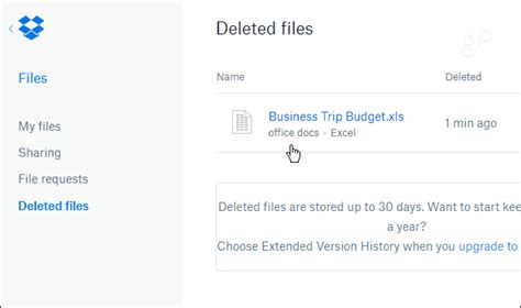 Restore Deleted Or Previous Versions Of Files From Dropbox