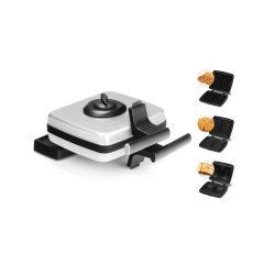 Croque gaufrier MOULINEX SW6118.12 coloris chrome/noir - Conforama