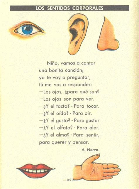 Poesías Oraciones Cuentos Los Sentidos Corporales Amado Nervo