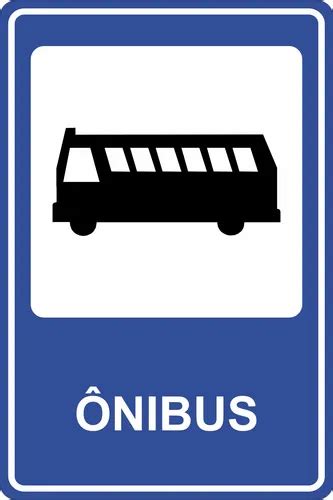 Placa De Sinaliza O Ponto De Parada Ponto De Onibus Sau Mercadolivre