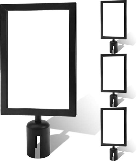 Liubeili 4 Pcs Stanchion Sign Holder 9 X 13 Inch Portrait