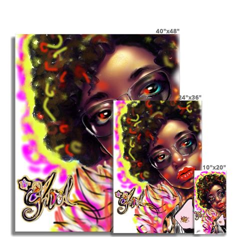 Lit Girl Collection Girl On Fire Fine Art Print Illustriously Lit