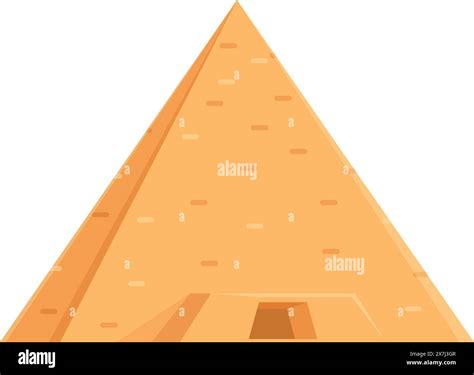 Flat Design Illustration Of A Stylized Cartoon Pyramid Isolated On A White Backdrop Stock Vector