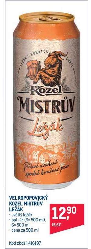 Archiv Velkopopovický Kozel Mistrův Ležák Plech 500ml V Akci Platné