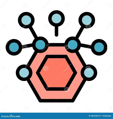Enzymes Icon Outline Vector Amino Protein Royalty Free Stock Image