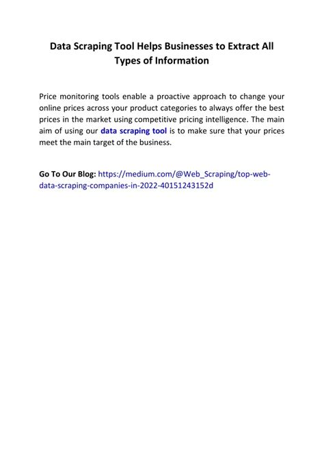 Ppt Data Scraping Tool Helps Businesses To Extract All Types Of Information Powerpoint