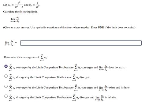 Solved Na 1 Let An And Bn N4 3 N2 Calculate The Chegg Com