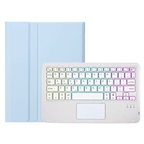 Niebieskie Etui Podświetlana Klawiatura z TouchPad do Samsung Galaxy Tab S9 FE RencaGSM pl