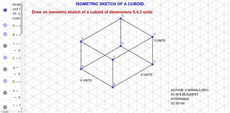 Isometric Sketch Of A Cuboid Geogebra
