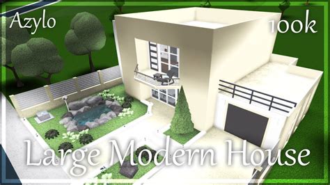 Roblox Bloxburg Large Modern House 100k Youtube