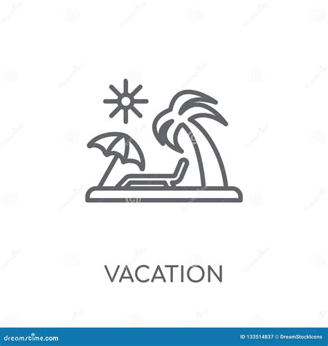 Vacation Linear Icon Modern Outline Vacation Logo Concept On Wh Stock Vector Illustration Of