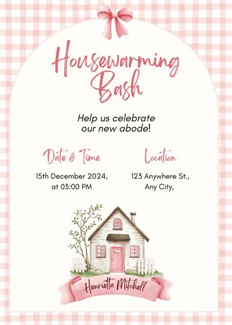 Brown And Green Simple Housewarming Invitation Invitation Guru