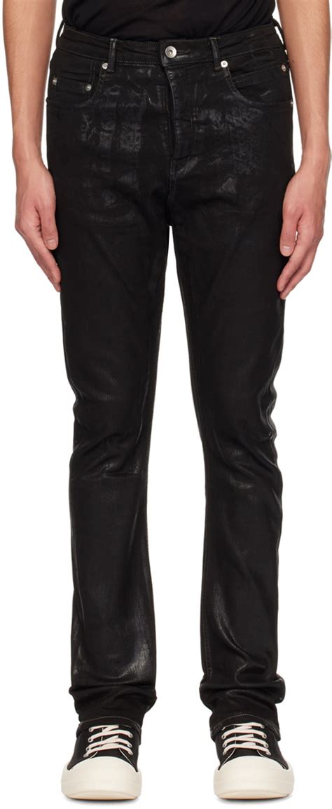 Rick Owens Drkshdw Black Detroit Cut Jeans Rick Owens Drkshdw
