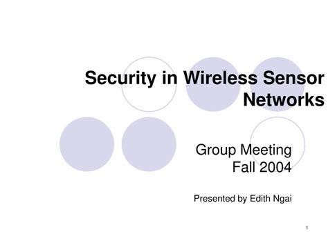 ppt security in wireless sensor networks powerpoint presentation