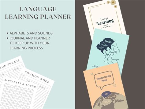 Language Learning Planner And Notebook Language Learner Language