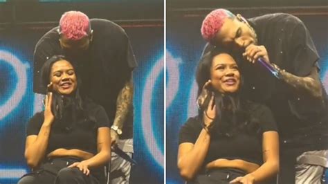 Chris Brown Brings A Girl On Stage Look What CB Did YouTube