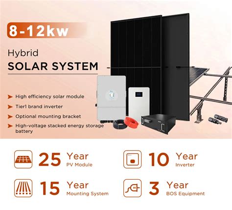 Deye Hybrid Three Phases Inverter Complete Solar Panel System 8kw 10kw