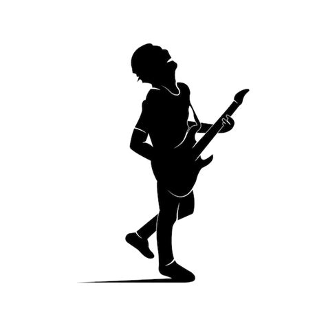 Premium Vector Playing Guitar Illustration Vector Design