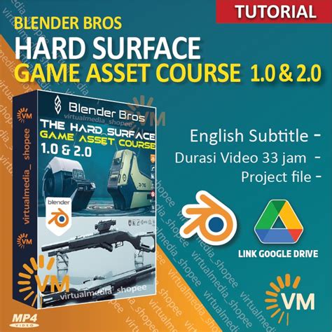 Jual Tutorial D Blender The Hard Surface Game Asset Course