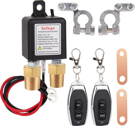 Buy Remote Battery Disconnect Switch Safego Upgraded Kill Switch Anti Theft Battery Disconnect