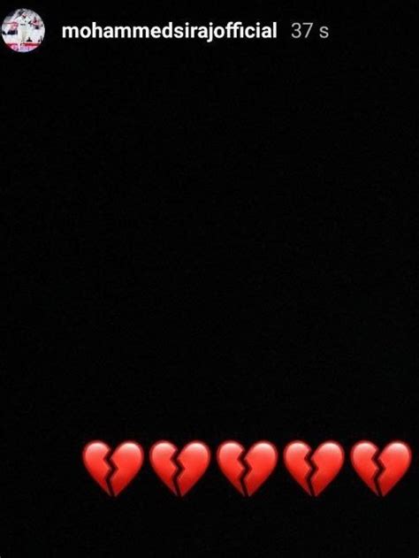 Mohammed Siraj Leaves Fans Confused With Broken Heart Emojis On