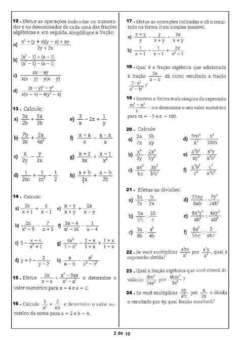 Atividades De Matematica 8 Ano Com Gabarito Revoeduca