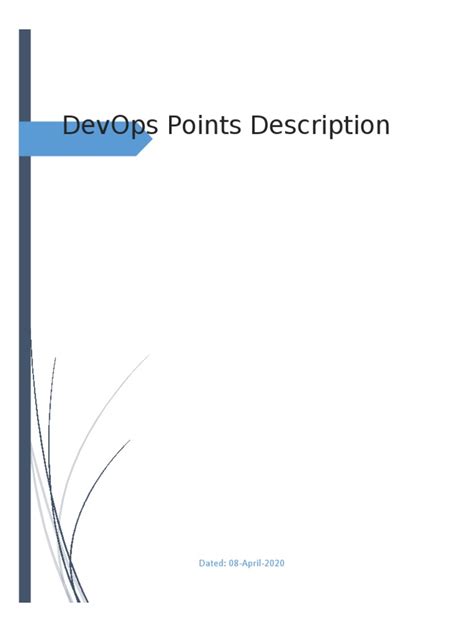 Devops Points Description Dated 08 April 2020 Pdf Distributed Computing Architecture
