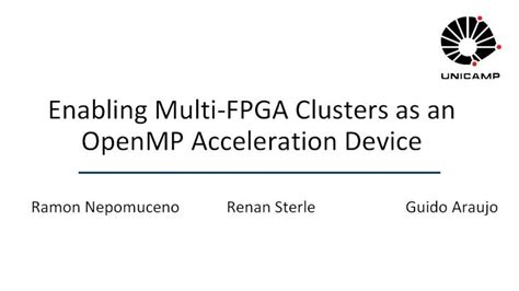 Pdf Enabling Multi Fpga Clusters As An Openmp Acceleration Device · Year Multi Fpga Compiler