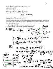 Ee Hw Solutions Pdf EE Modeling And Simulation Of Dynamic Systems HOMEWORK