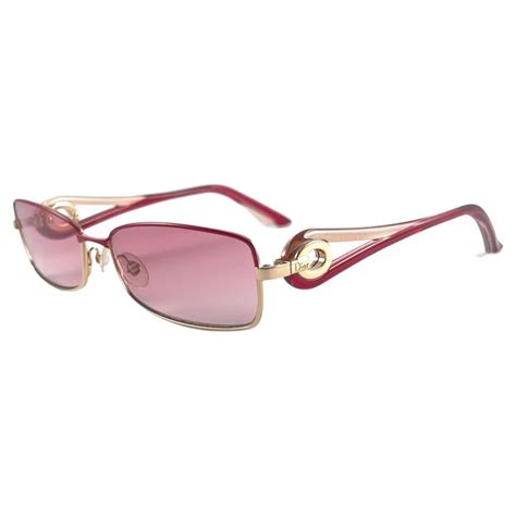 Vintage Christian Dior Cd 3754 Sleek Red And Gold 2000s Sunglasses