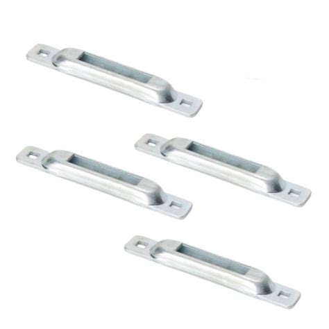 Four E Track Singles Galvanized Steel Etrack Mini Slots Tiedown