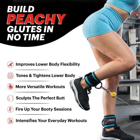 DMoose Ankle Straps For Cable Machine Attachments Gym Ankle Cuff For