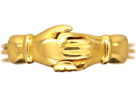 Victorian 18ct Gold Fede Ring 989r The Antique Jewellery Company