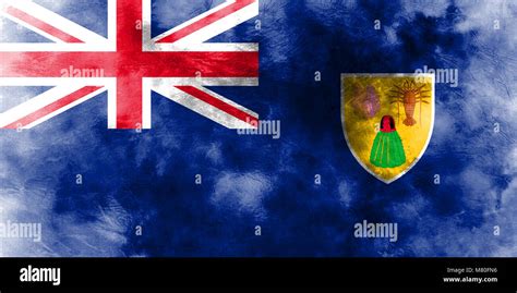 Turks And Caicos Islands Grunge Flag British Overseas Territories