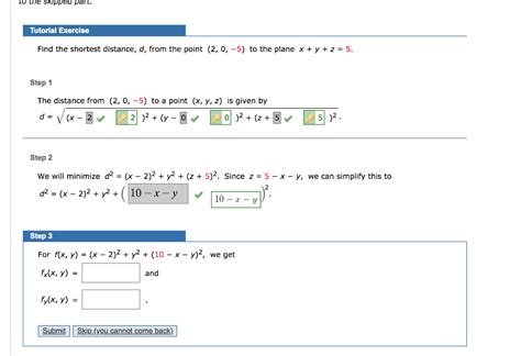 Solved To The Skipped Par Tutorial Exercise Find The