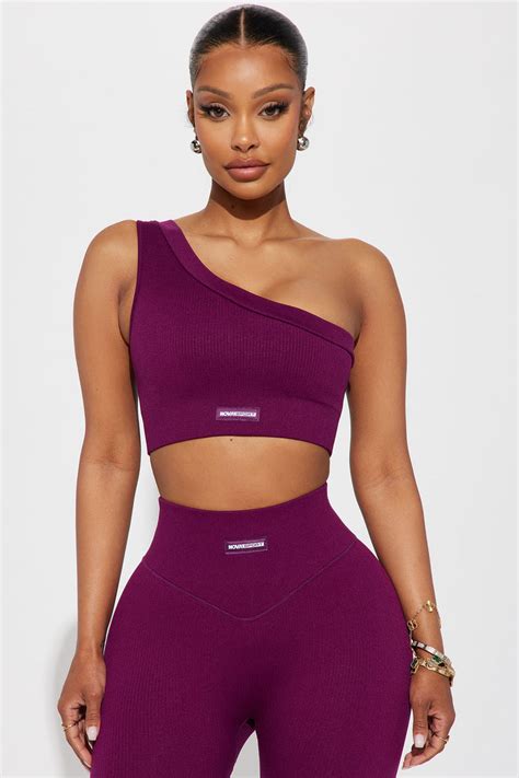 Effortless Aurora Ribbed Seamless Top Plum Fashion Nova Nova Sport Fashion Nova