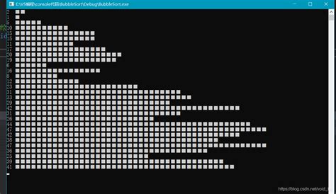 排序算法总结（排序可视化 控制台版）排序算法的控制台可视化程序 Csdn博客