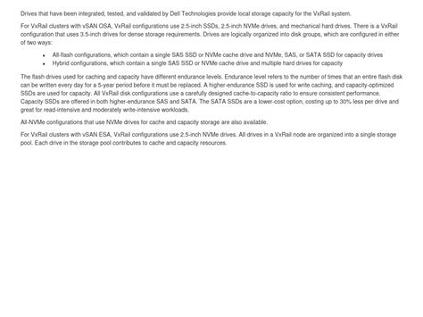 Vxrail Node Storage Disk Drives Dell Vxrail Tech Book Dell Technologies Info Hub