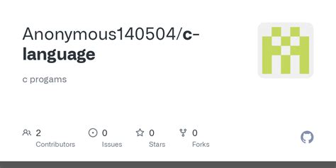 Github Anonymous140504c Language C Progams