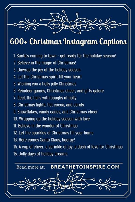 600 Christmas Captions Ultimate Holiday Edition 2022 Artofit