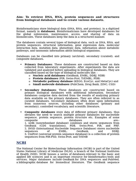 Sequence And Structure Retrieval Pdf National Center For Biotechnology Information Nucleic
