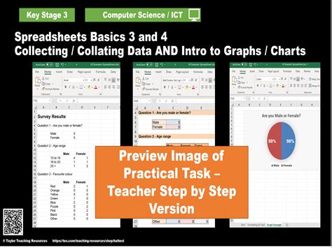 Spreadsheets 3 4 Collecting Collating Data And Intro To Graphs Charts Ks3 Computing