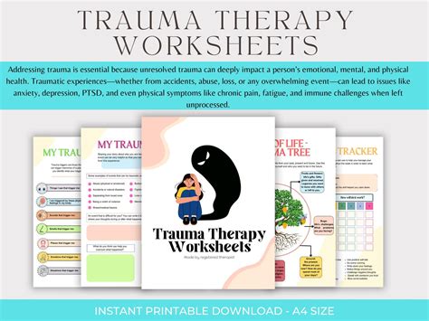 Trauma Worksheets Ptsd Workbook Trauma Therapy Treatment Plan