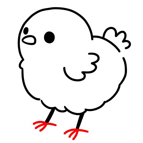 Learn How To Draw A Simple Cartoon Chick Step By Step