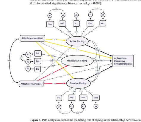 Path Analysis Model Of The Mediating Role Of Coping In The Relationship